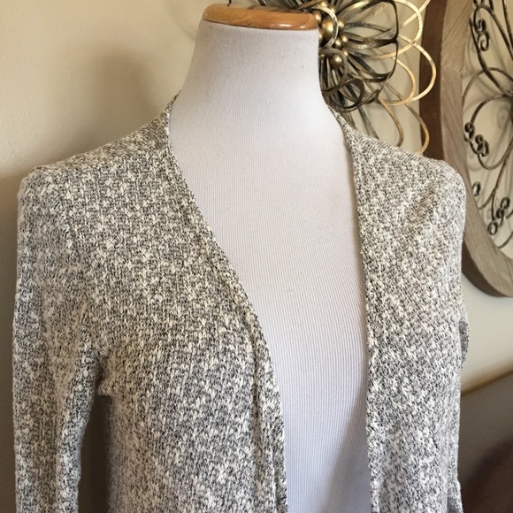 Hot Ginger | Tops | New Size Xl Gray White Sparkle Duster Cardigan ...